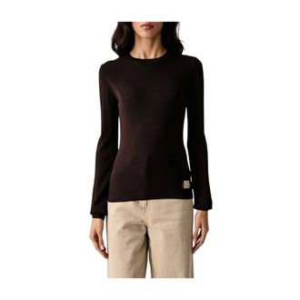 A|X Armani Exchange Pull &agrave; col rond - Femme - Pulls - Brun - Taille: 38 FR