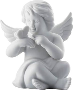 Rosenthal Engel mit Schmetterling Figur, 10,5 x 9 x H 8 cm, Porzellan Weiss-matt, inkl. Geschenkbox