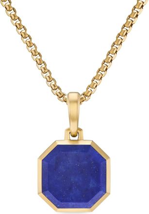David Yurman pendentif Faceted en or 18ct serti de lapis-lazuli (16 mm) - Bleu
