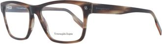 Ermenegildo Zegna Braune Rechteckige Optische Rahmen - - Accessories - Herren - Braun - ONE SIZE