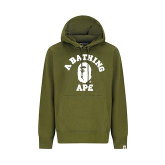 A Bathing Ape A Bathing Ape, Homme, Sweatshirts et sweats &agrave; capuche, Vert, Taille: XL College Pullover Sweat &agrave; capuche M
