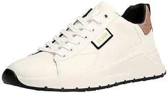 Guess Guess Lucca, Baskets pour Homme, White Beige, 45 EU