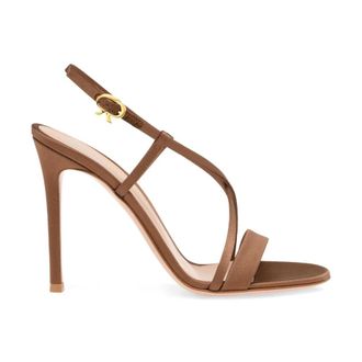 Gianvito Rossi Braune Leder Stiletto Sandalen - - Shoes - Damen - Braun - 41 EU