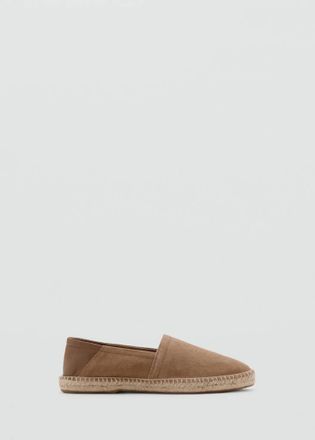 Mango Espadrille en cuir lisse sable - Homme - 39 - MANGO MAN