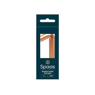 Spaas 12x Geburtstagskerze Nummer 1 - roségold