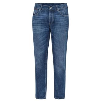 Brunello Cucinelli Blaue Slim-Fit Mid-Rise Jeans - - Jeans - Herren - Blau - L