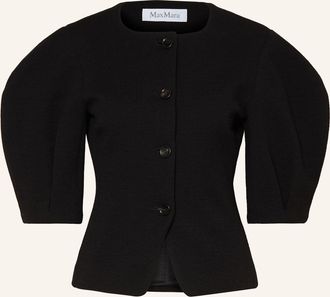 Max Mara Boucl&eacute;-Jacke Zero schwarz