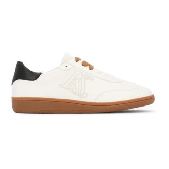 Kazar Homme, Chaussures, Blanc, Taille: 36 EU Baskets en cuir blanc avec contrefort noir