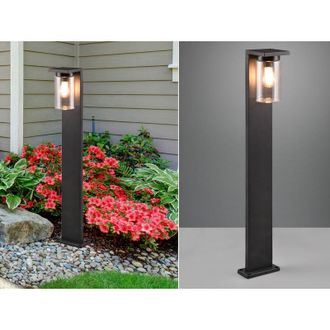 Trio Leuchten Wegeleuchte ardila Laterne aus Aluminium Schwarz, H&ouml;he 100cm