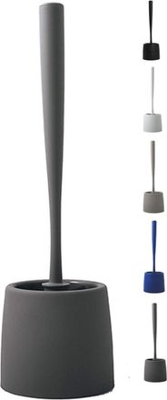 Spirella WC B&uuml;rste Klob&uuml;rste Toilettenb&uuml;rste Ricky mit hygienischem Beh&auml;lter matt anthrazit
