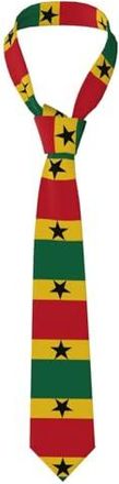 Generic Cravates Homme Drapeau Du Ghana Confortable Men Tie Tendance Cravate Pour Homme Pour Travail Accessoires F&ecirc;te