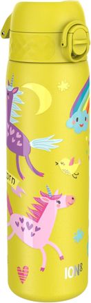 Ion8 Leicht Stahl-Trinkflasche 600 ml Nicht IsoliertAuslaufsicher Einhandöffnung Sichere Verriegelung Spülmaschinenfest Klappdeckel Tragegriff Leicht zu Re