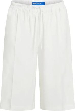 Karl Lagerfeld Femme, Shorts, Blanc, Taille: 38 FR Short &agrave; taille couliss&eacute;e