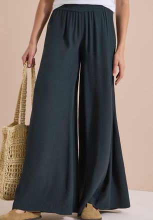 Cecil Stoffhose CECIL, Damen, Gr. XXL (46), L&auml;nge 32, grau (palm breeze gr&uuml;n), Web, Obermaterial: 100% Viskose, unifarben, ausgestellt lang, Hosen Stoffhose