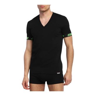 Dsquared2 T-shirt col en V coupe ajust&eacute;e - Homme - Tops - Noir - Taille: XL
