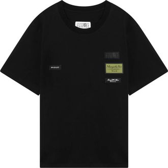 Maison Margiela Homme, Tops, Noir, Taille: M Label Patch T-shirt
