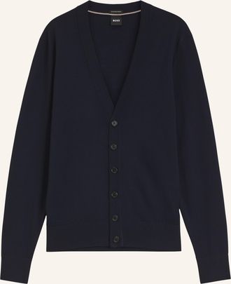 HUGO BOSS Strickjacke H-Mardon Regular Fit blau