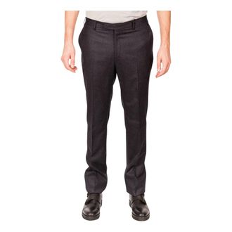 Corneliani Dunkelblaue Herrenhose mit amerikanischer Tasche und Mikromuster - - Trousers - Herren - Blau - 3XL