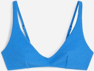 Arket Bikinioberteil Mit V-Ausschnitt -Blau
