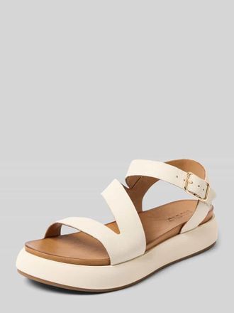 Inuovo Sandalen aus echtem Leder mit Plateau-Absatz