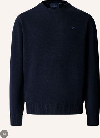 Hackett Pullover Lambswool Crew blau