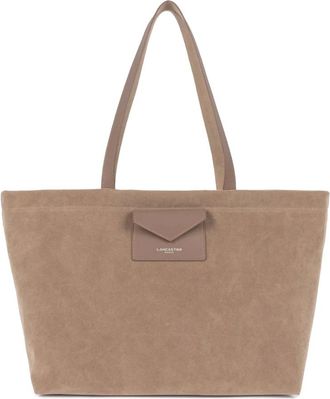 Lancaster Femme, Sacs, Beige, Taille: ONE Size Sac cabas &eacute;paule Zipp&eacute; L Su&eacute;dine KBA