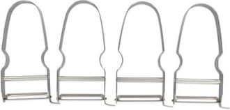 Fackelmann FM Professional 21729 Éplucheurs à légumes, Lot de 4 éplucheurs de type rasoirs à légumes, Économes, Épluche légumes, Acier inoxydable, Argenté, 11,5 