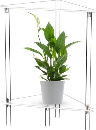 Generic Klarer Beistelltisch | Empfang Klar Beistelltisch,2-Etagen Modern Acrylic Dekorative Schreibtisch Aufbewahrung Nachttisch,F&uuml;r Kleine R&auml;ume Schlafzimme