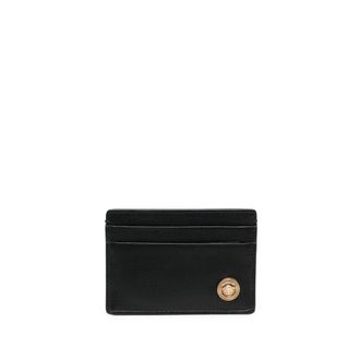 Versace Homme, Accessoires, Noir, Taille: ONE Size Portefeuille Noir avec Logo Grav&eacute;