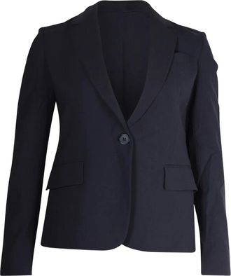 Theory blazer en laine à simple boutonnage - Bleu
