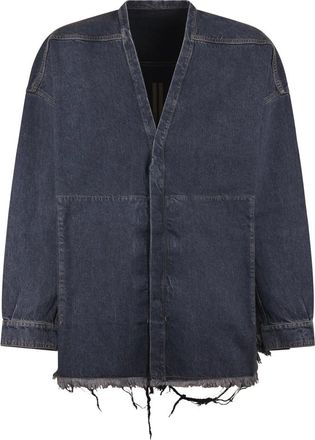 Rick Owens Homme, Vestes, Bleu, Taille: S Lido Larry Shirt