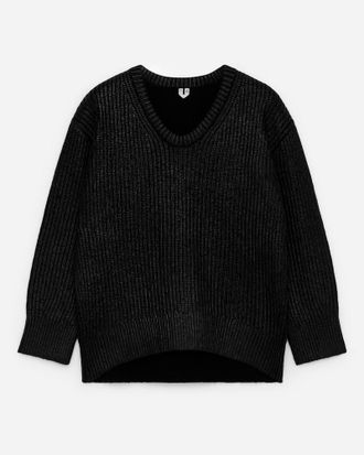 Arket Beschichteter Wollpullover -Schwarz
