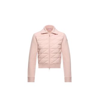 Moncler Diagonal-Quilted Padded Wool Cardigan