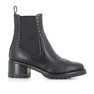 Santoni Schwarze Brogue Chelsea Ballerinas - - Shoes - Damen - Schwarzk - 38 1/2 EU