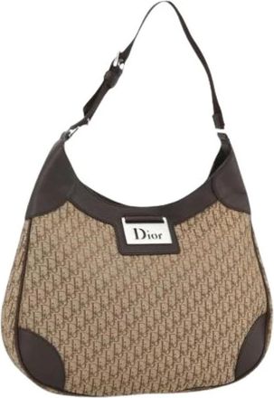 Dior Sac bandouli&egrave;re en toile Trotter Pre-owned - Femme - Pre-owned - Beige - Taille: ONE Size