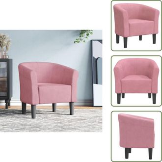 vidaXL The Living Store - vidaXL Clubsessel Rosa Samt