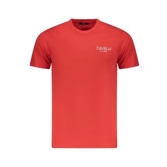 Cavalli Homme, Tops, Rouge, Taille: 2XL T-shirt à Manches Courtes pour Homme