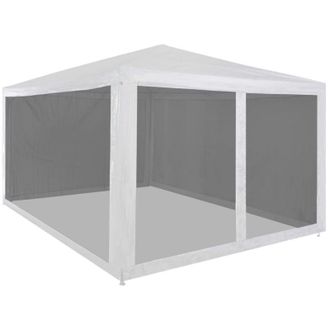 vidaXL Tente de r&eacute;ception avec 4 parois en maille 4 x 3 m