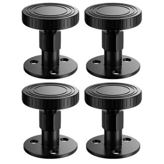 Generic 2er- oder 4er-Set M&ouml;belf&uuml;&szlig;e 47-64 mm, Ersatzf&uuml;&szlig;e aus Metall for Sofas, mit Rutschfester Unterlage for Schreibtisch/Bett/Sofa/Tisch/Schr&auml;nke(Black-4pac