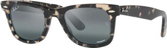 Ray-Ban unisex, Accessoires, Brun, Taille: 50 MM Lunettes de soleil classiques Wayfarer polarisées