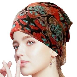 Generico Bonnet ample | chaud en tricot doux | &eacute;lastique, &eacute;charpes et ch&acirc;les pour femme, bonnet en laine pour r&eacute;unions de famille, Palais rouge
