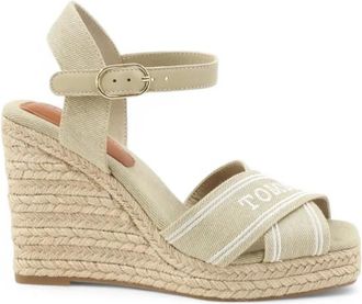 Tommy Hilfiger Femme, Chaussures, Beige, Taille: 37 EU Sandales compensées espadrilles