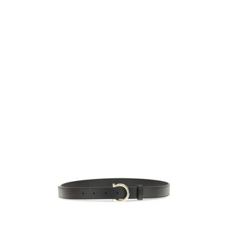 Ferragamo Womens Black Calf Leather Bos Taurus Regular Belt