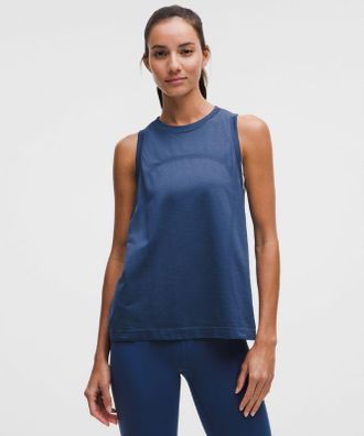 lululemon Swiftly Relaxed Tanktop e Passform für Frauen - Größe 0 in Blue Twill