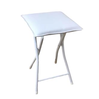 Generic 45 cm PU-gepolsterter Fr&uuml;hst&uuml;cks Klapphocker, Campinghocker, Quadratischer Make-up-Stuhl, Belastbar bis 136kg, f&uuml;r Outdoor, Reisen, Wandern, Grillen, 