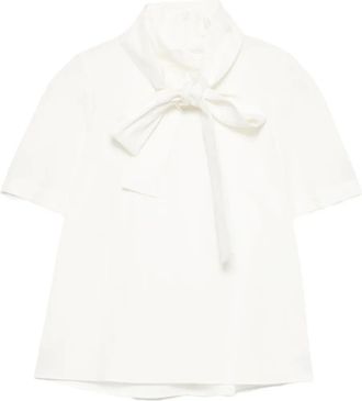 Shushu/Tong haut noué à manches courtes - Blanc