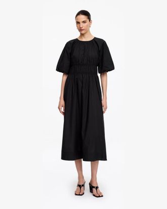 Arket Maxikleid Aus Lyocell Und Baumwolle -Schwarz