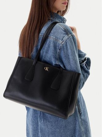 Calvin Klein Handtasche Ck Medium Work Tote LV04F3442G Schwarz