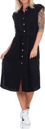 Vero Moda Damen Vmmymilo Sl Calf Shirt Dress WVN Ga Kleid, Schwarz, XS EU