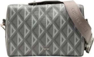 Dior Pre-owned Sac bandouli&egrave;re CD Diamond - Femme - Pre-owned - Gris - Taille: ONE Size